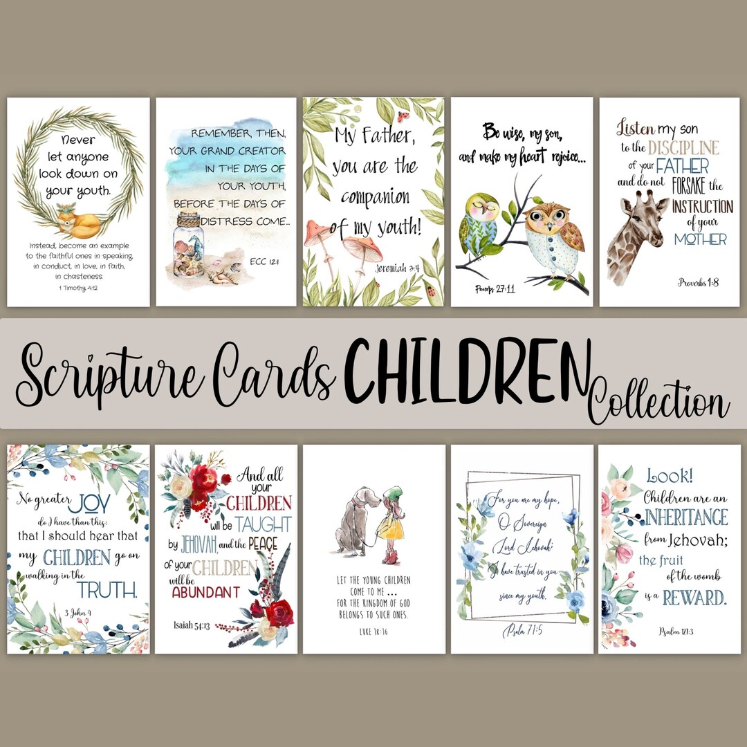 Scripture Cards CHILDREN Collection - Etsy