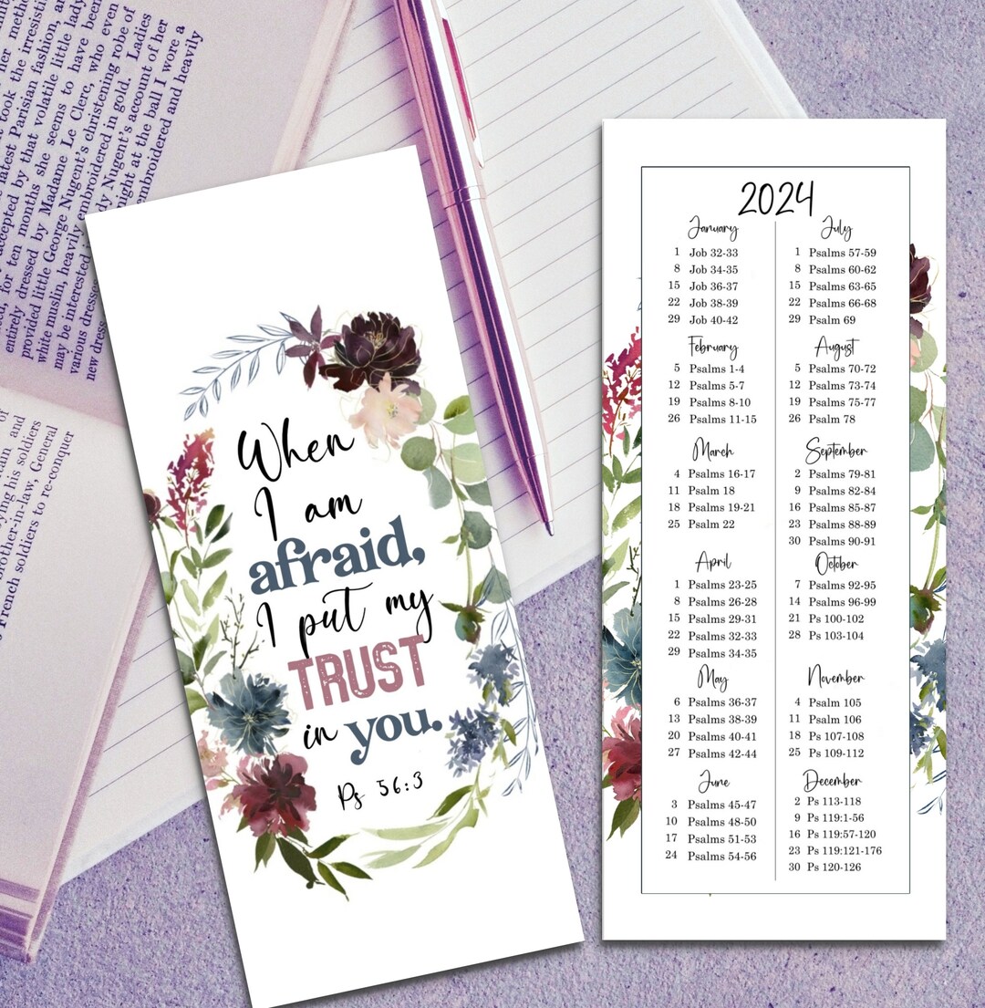 16 Yeartext Bookmarks With Bible Reading Schedule - Etsy