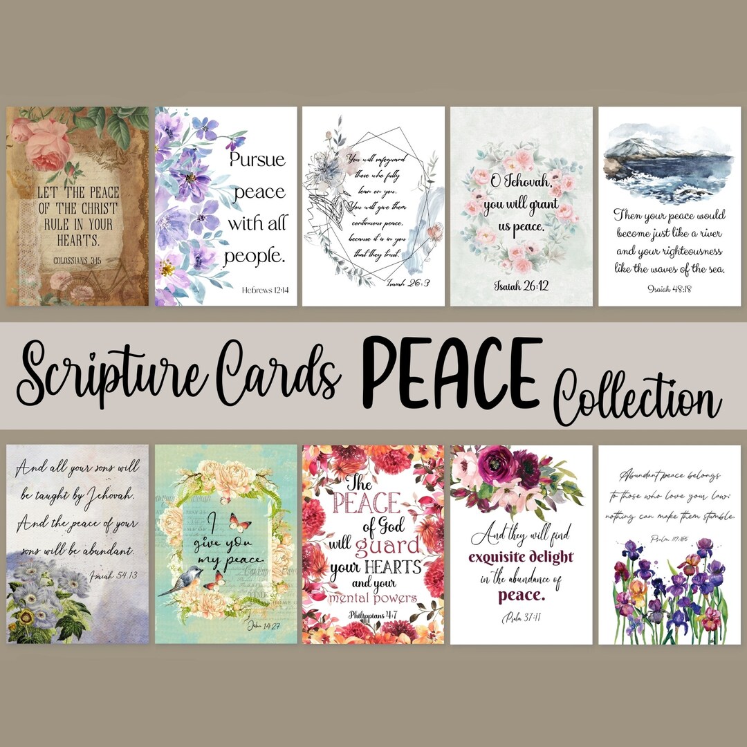 Scripture Cards PEACE Collection - Etsy
