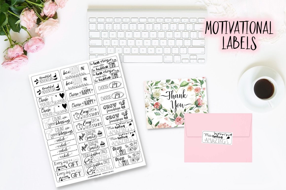 JW Quotes & Motivational Digital Label Sheets | Etsy