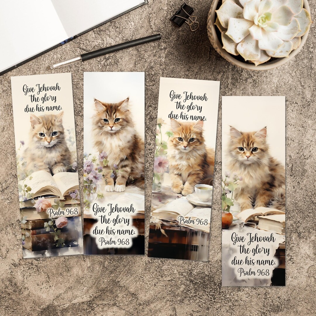 2025 Kitten Printable Bookmarks With Bible Reading Schedule - Etsy