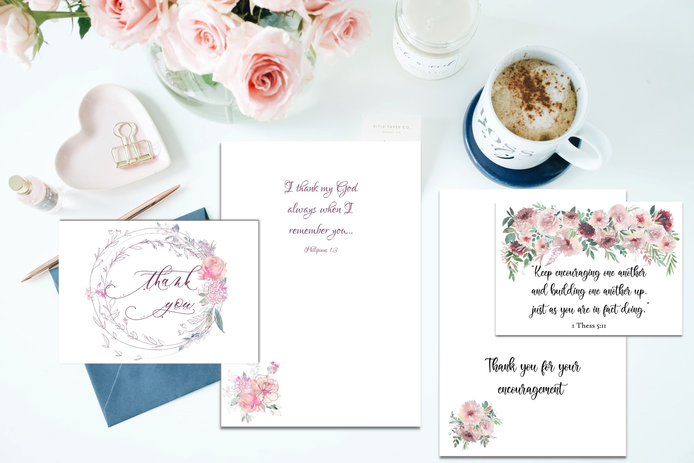 Watercolor Printable Thank You Cards | Etsy
