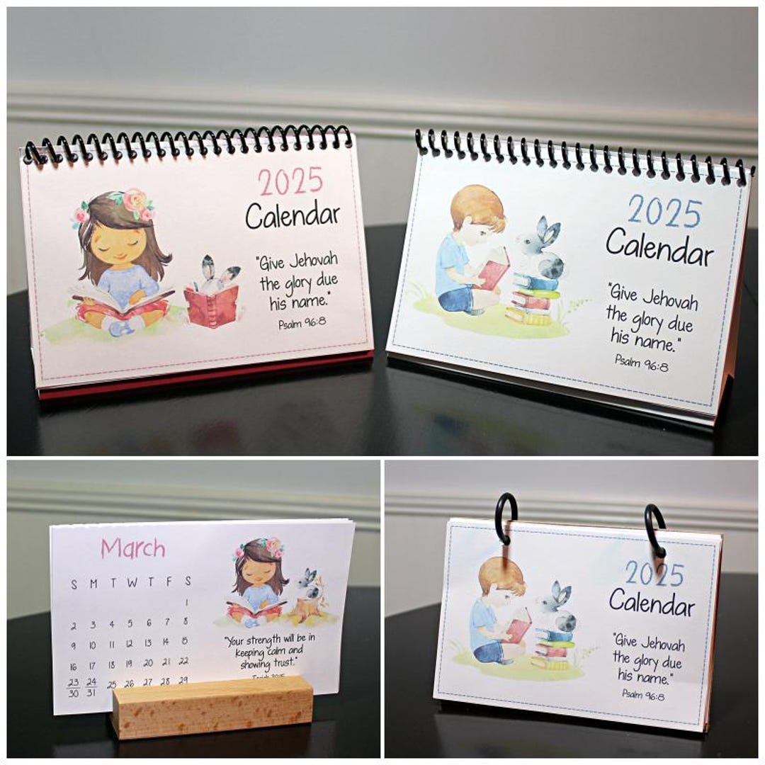 2025 JW Little Kids Printable Desk Calendars - Boys and Girls - 2 Sizes ...