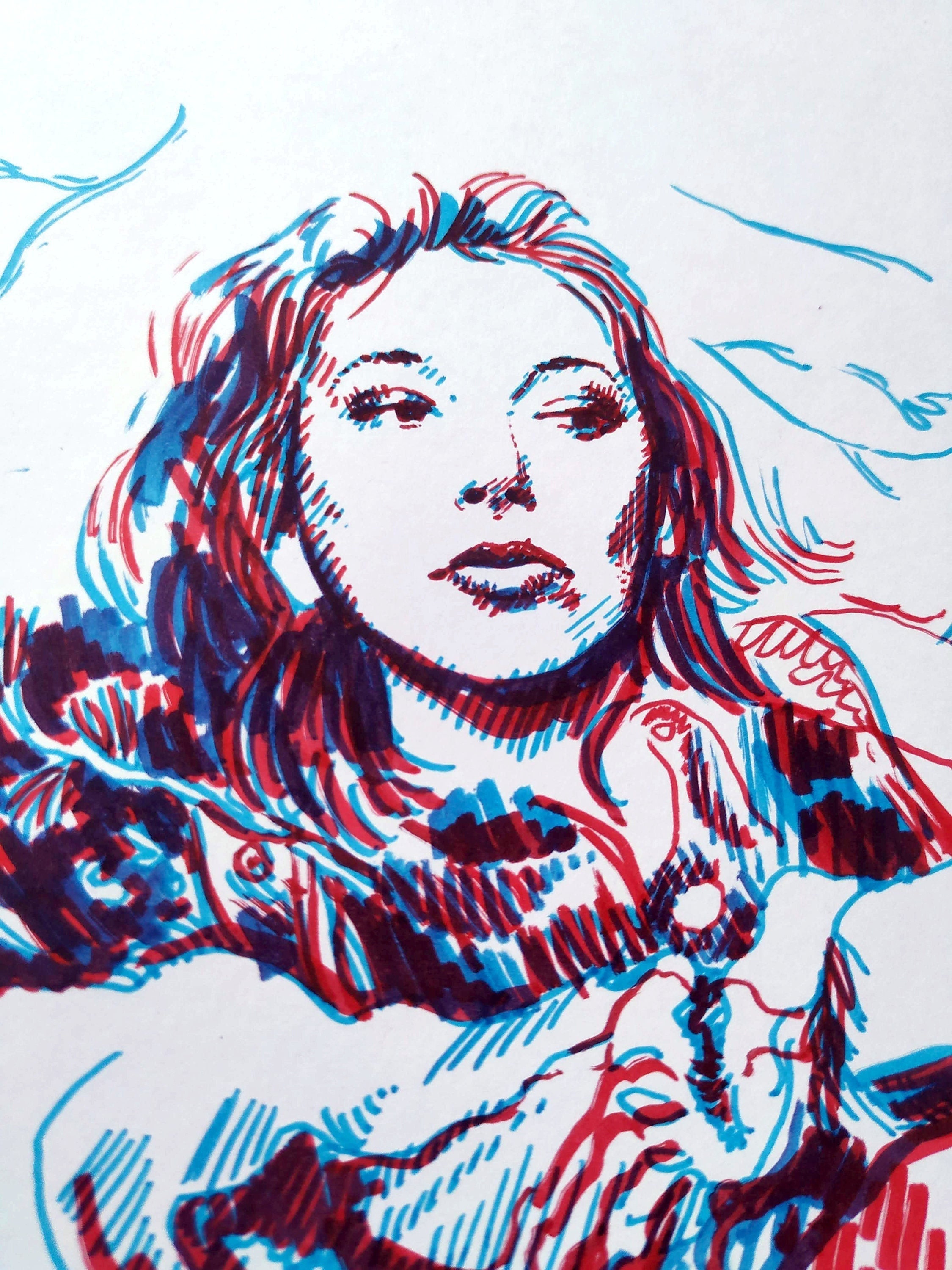 Kate Bush Original Portrait Expressive Sketch Illustration A4 Size ...