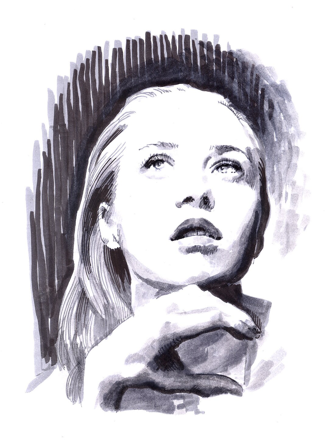 Fiona Apple Original Sketch Portrait Marker Illustration - Etsy