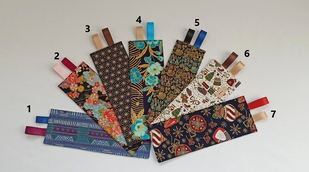 Bookmarks, Fabric Bookmark, Handmade, Designer Fabric or Japanese ...