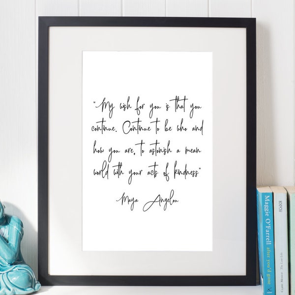 Maya Angelou Quote Wall Art Etsy