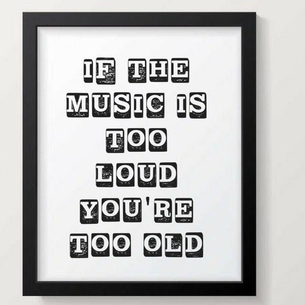 Funny Music Quote Wall Art - Etsy