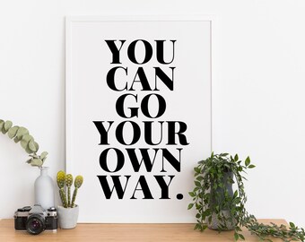 Wall Art Go Your Own Way Fleetwood Mac Lyrics Digital - Etsy