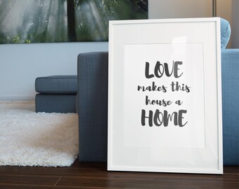Love Makes a Family Home Decor Printable Wall Art INSTANT DOWNLOAD DIY ...