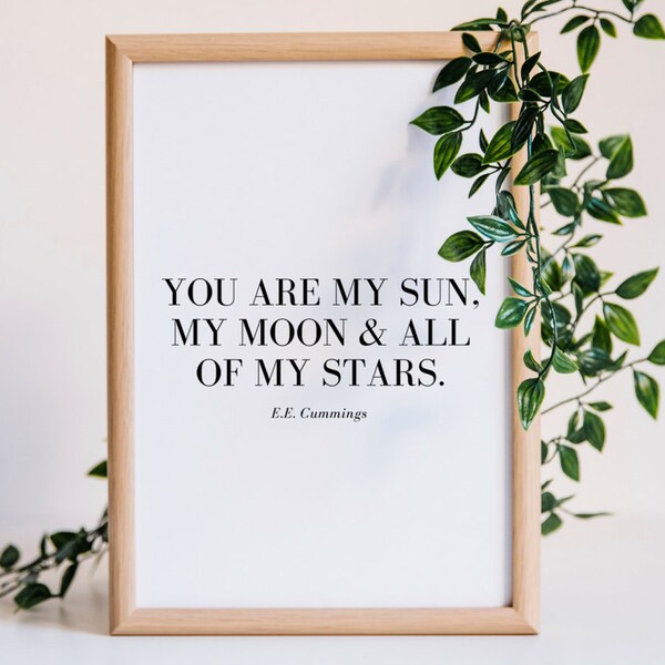 You Are My Sun My Moon and All My Stars - Etsy