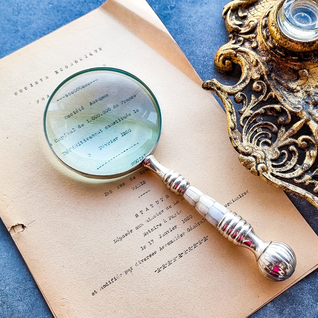 Vintage French Magnifying Glass - Etsy