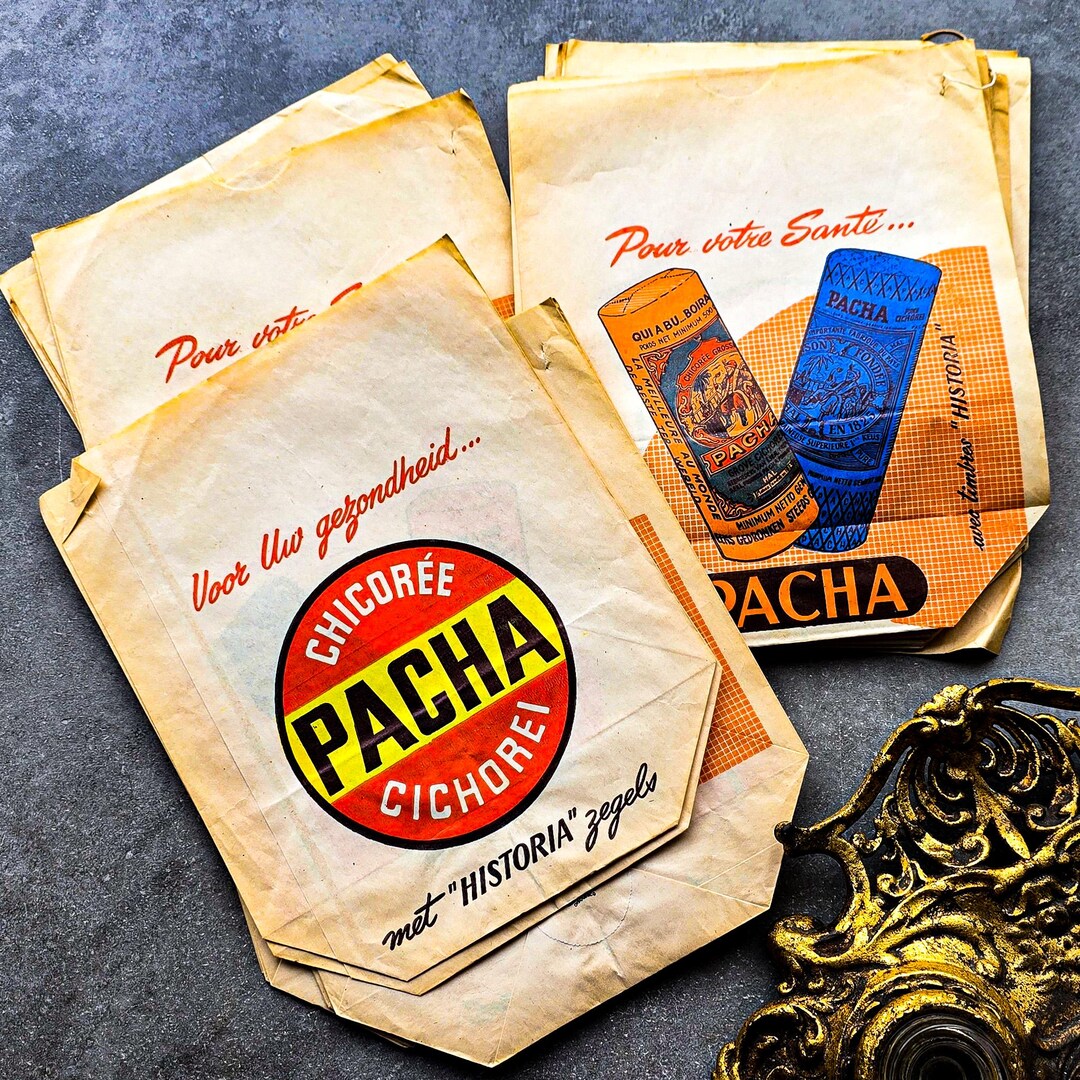 Vintage Belgian Chicorée Paper Bags - Etsy