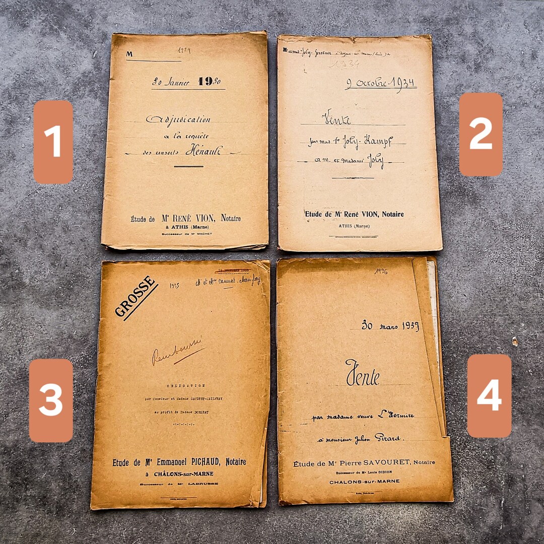 Antique French Legal Documents - Etsy