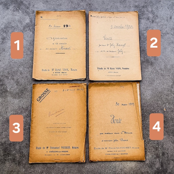 Antique French Document - Etsy