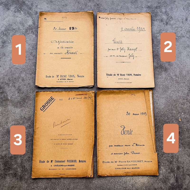 Antique French Document - Etsy