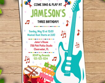 Pop Star Rock Star Concert Ticket Birthday Party Invitation - Etsy