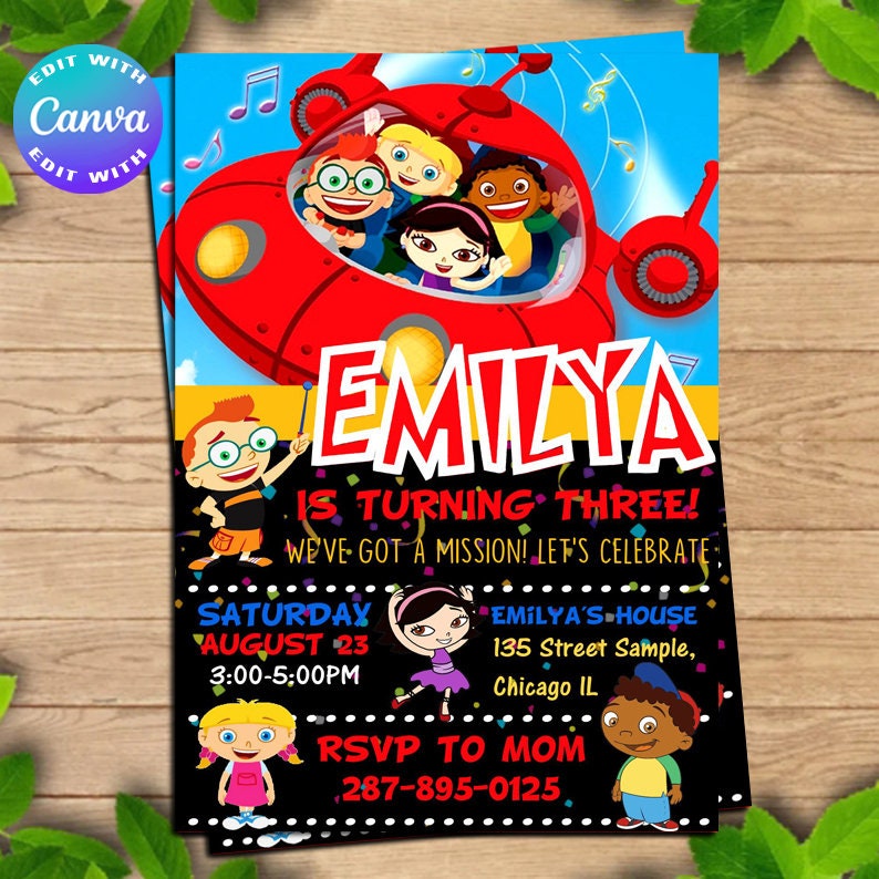 Editable Invitation, Little Einsteins Party Supplies, Little Einsteins ...