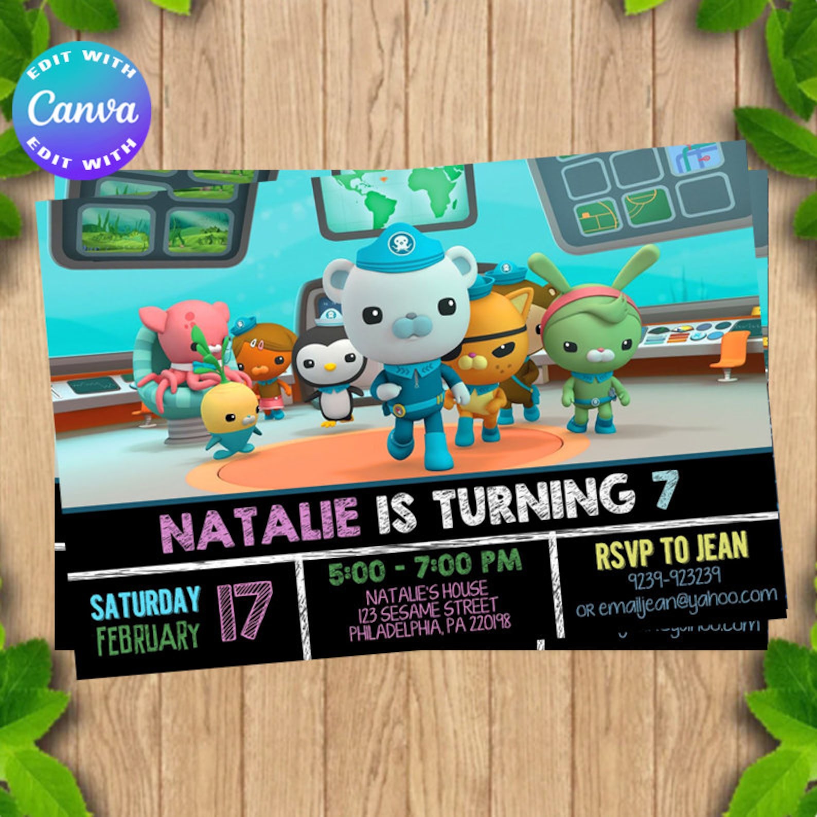 Octonauts Invitation Octonauts Birthday Invitation Octonauts - Etsy Canada