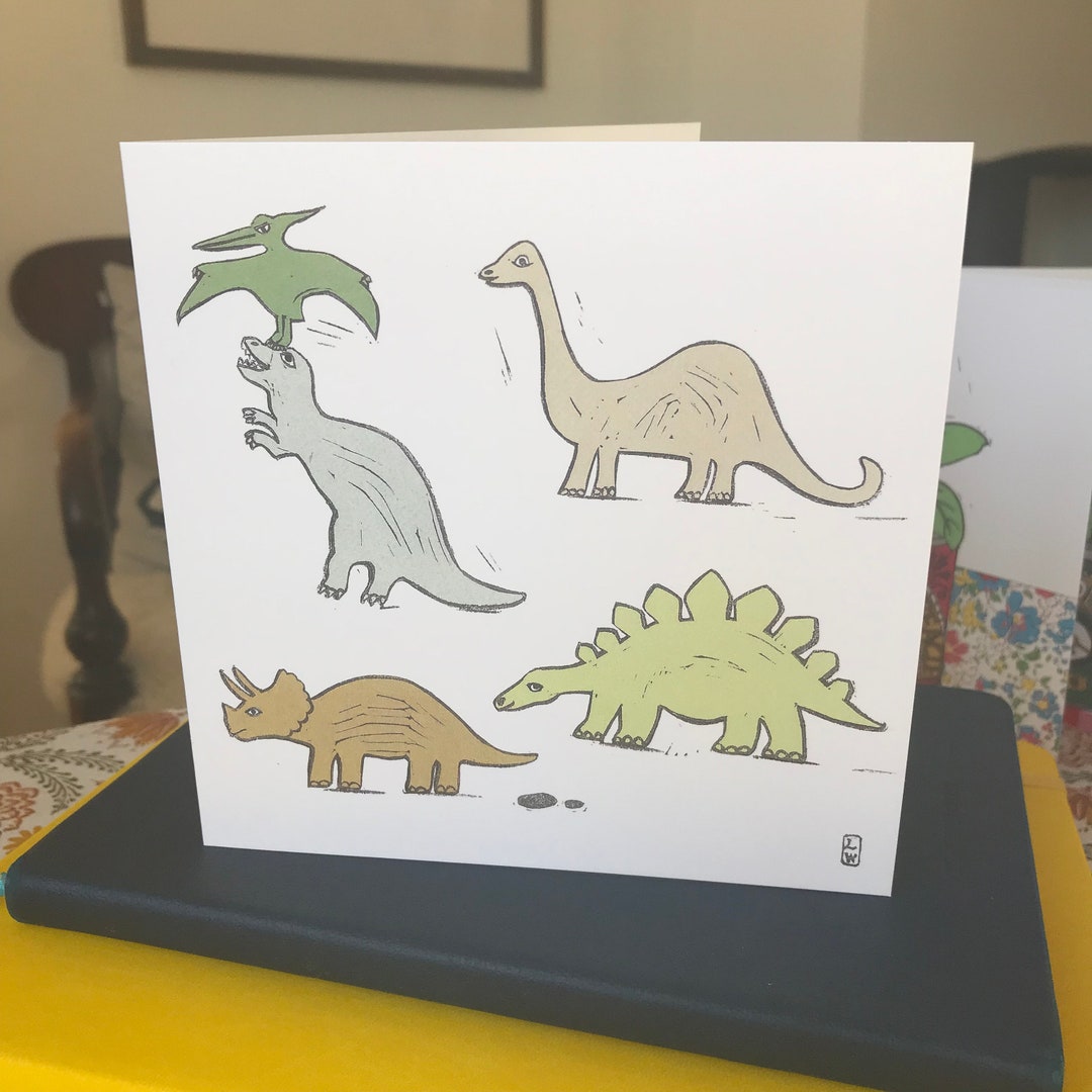 Dinosaurs Greeting Card - Etsy