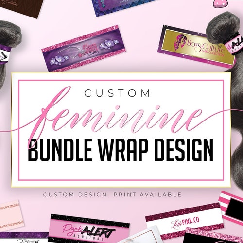 Custom Hair Bundle Wraps With Adhesive Back Custom Hair Wrap | Etsy