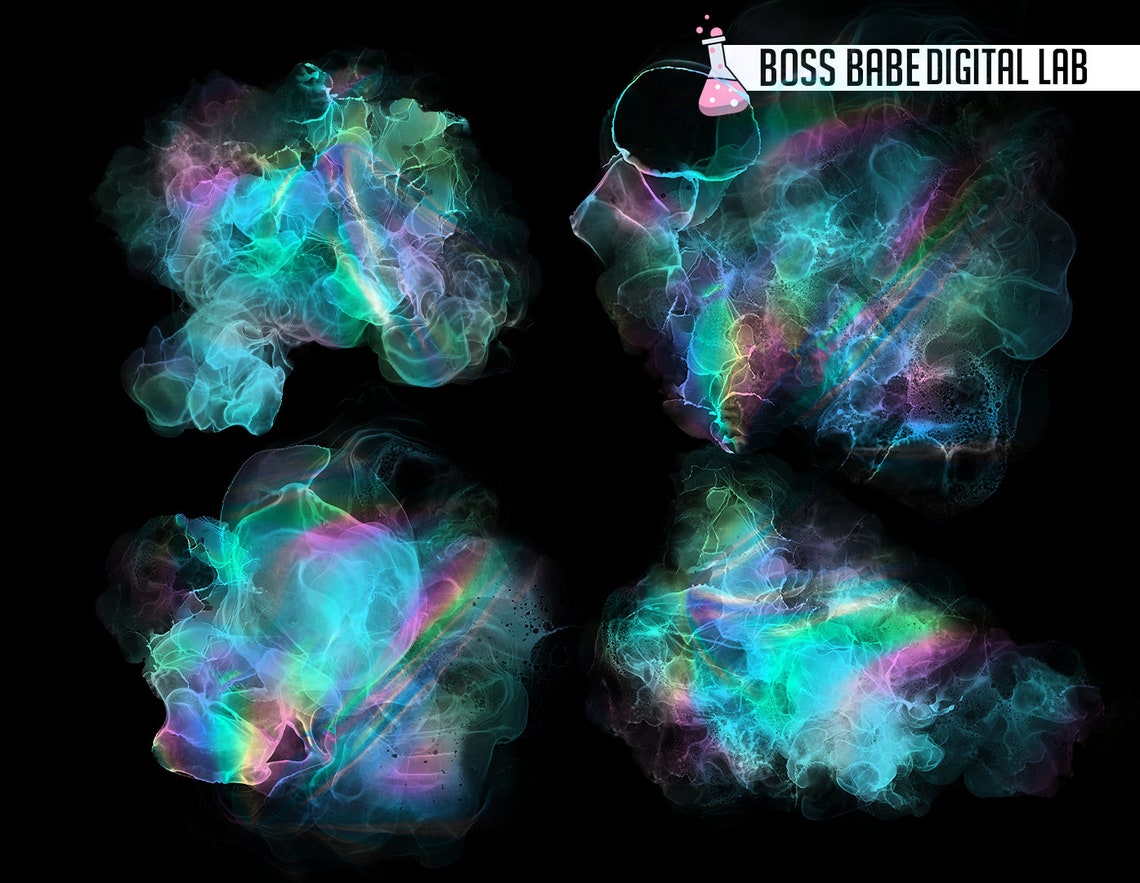 Hologram Ink Overlays Alcohol Ink Textures Clip Art - Etsy