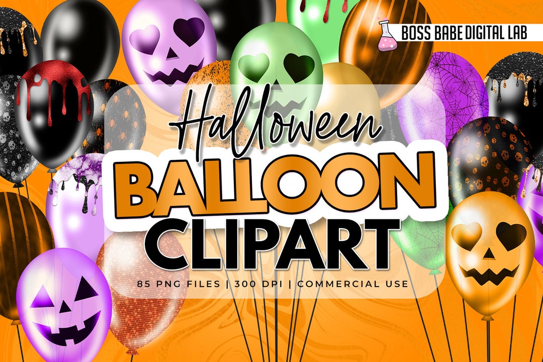 Halloween Balloon Clipart: balloon Clipart Halloween Clipart, Glitter ...