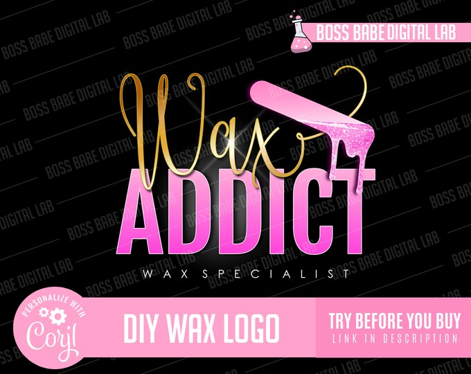 DIY Edit Yourself Wax Logo Design Beauty Logo Wax - Etsy