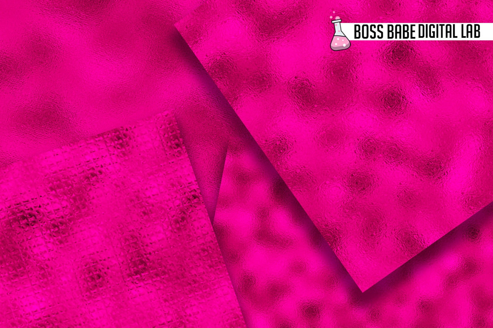 Hot Pink Metallic Foil Textures Hot Pink Foil Digital Paper | Etsy