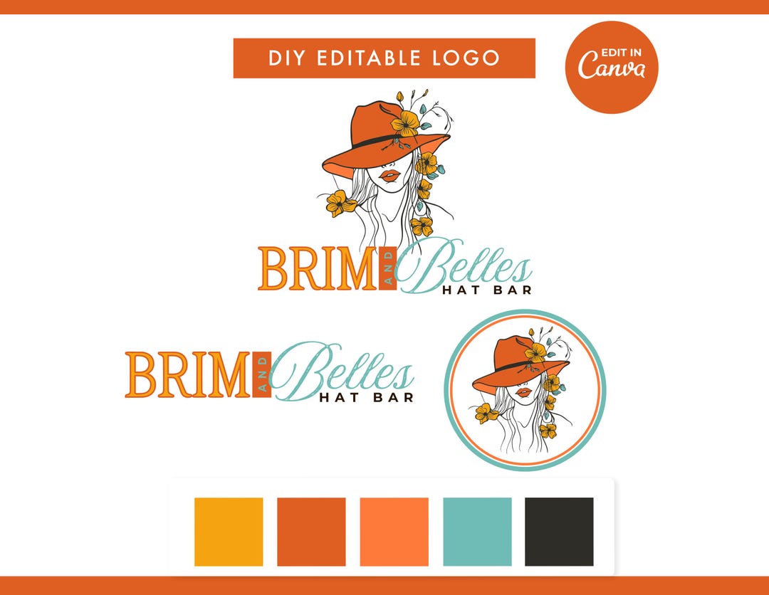DIY Hat Bar Logo Logo Brim Hat Bar Display Branding Vendor Event Hat ...