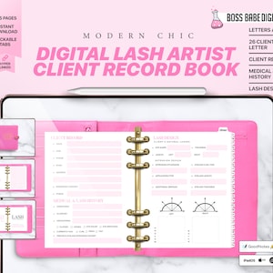 Digital Lash Tech Client Record Book Easy Client Records - Etsy