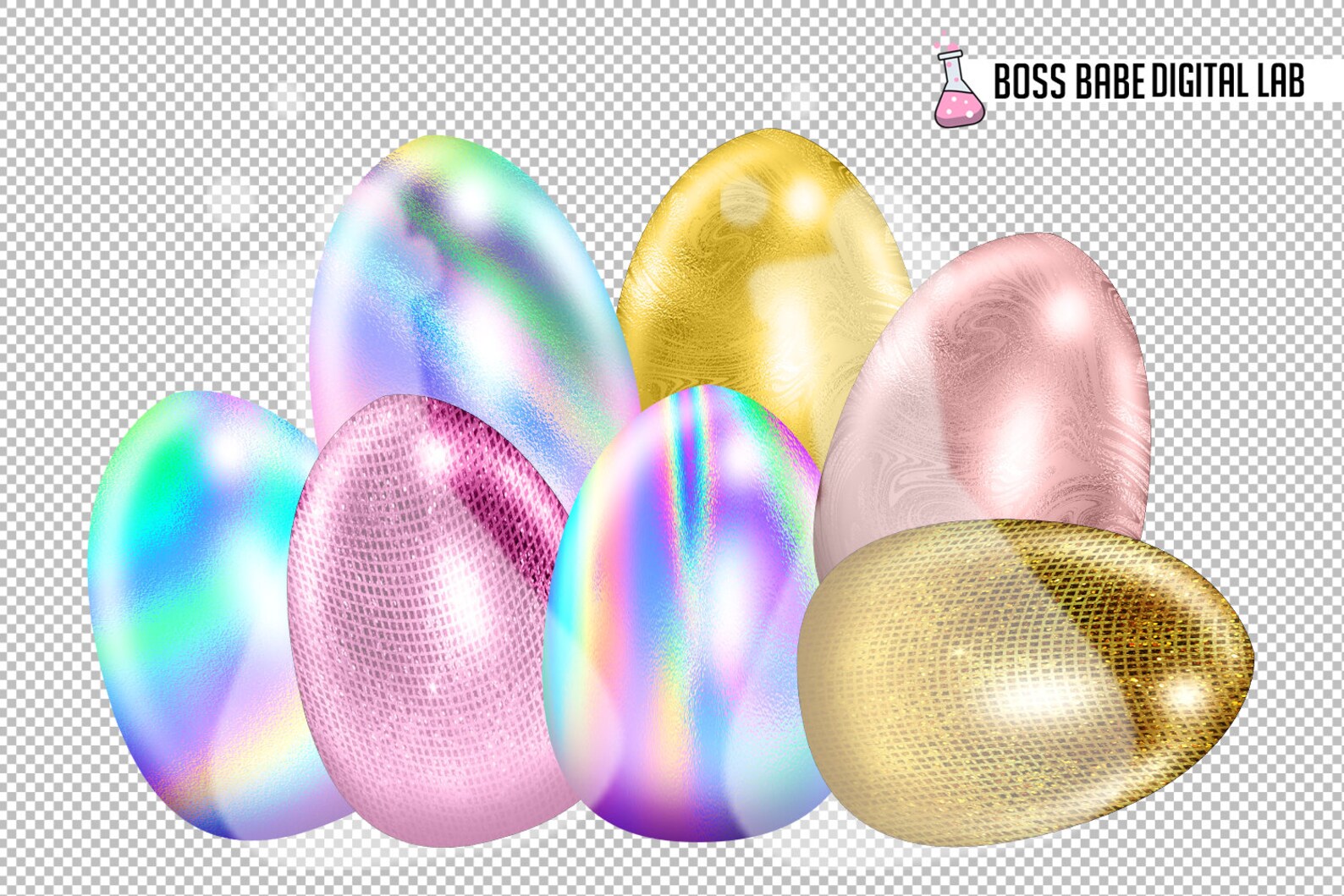 Glam Easter Eggs Clipart: easter Eggs Clipart | Etsy