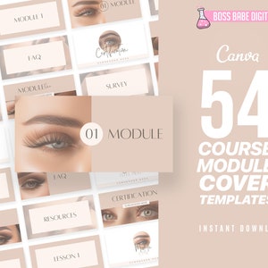 Lash Module Cover Template, Small Business Templates, Canva Templates ...