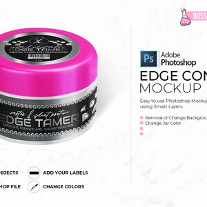 Edge Control Mockup Kit, Edge Control Template, PSD Smart Layers Mockup ...