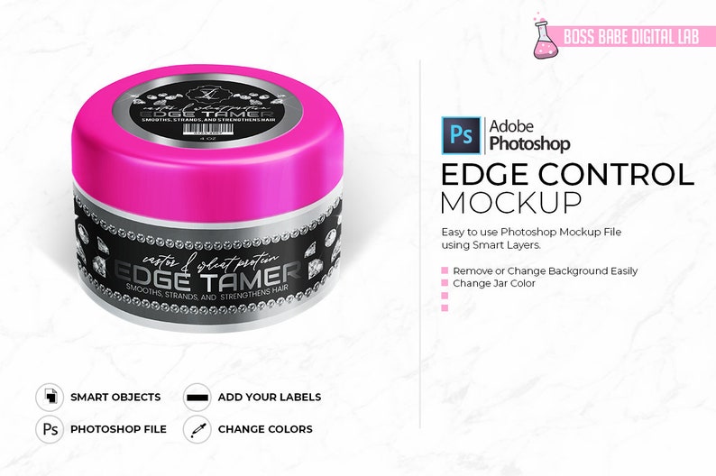 Edge Control Mockup Kit Edge Control Template PSD Smart - Etsy