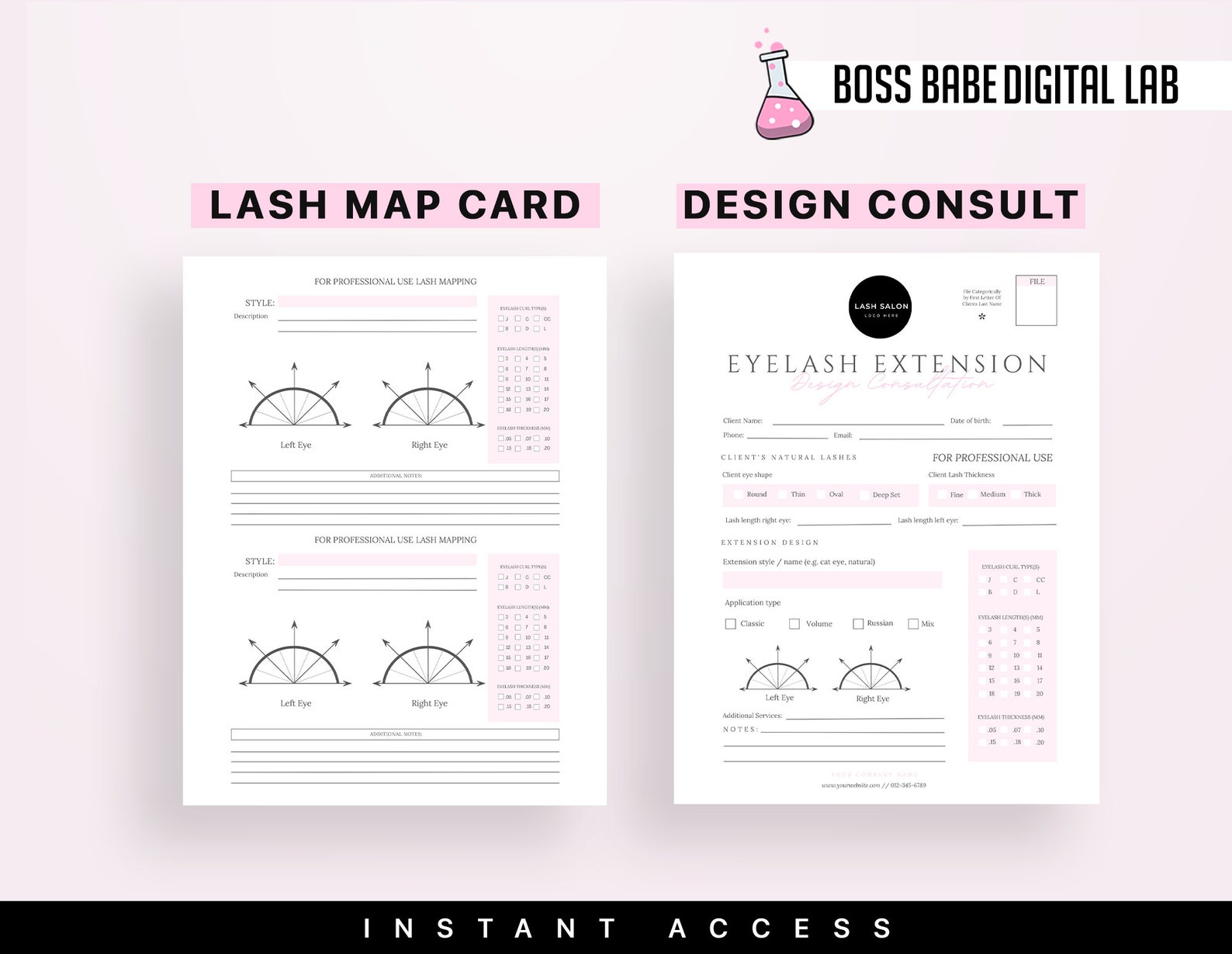 Eyelash Extension Forms, Editable Lash Consent Templates, Lash Tech ...