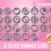 Silver Shimmer Icon Kit, Silver Shimme Social Media Icons, Silver ...