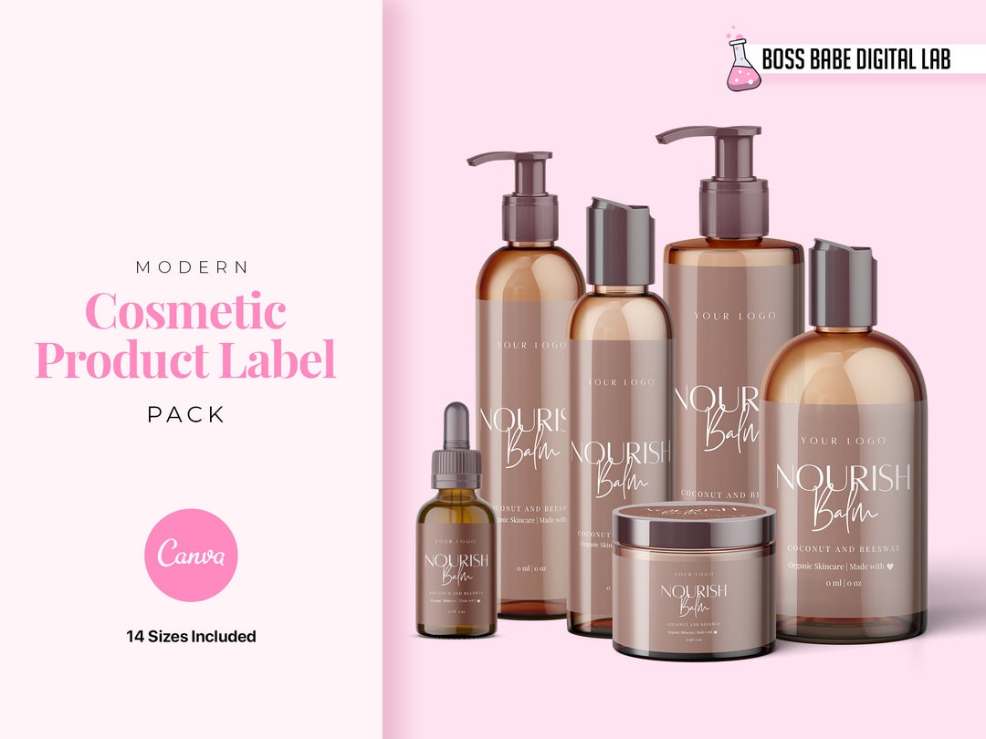 14 DIY Custom Skin Care Labels, Editable Body Product Labels CANVA, DIY ...