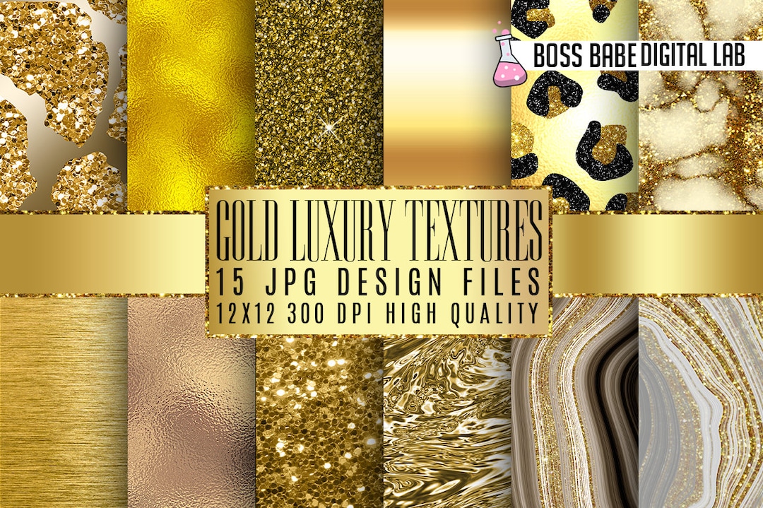 Gold Luxury Textures, Foil Digital Paper, Gold Foil, Gold Foil Digital ...
