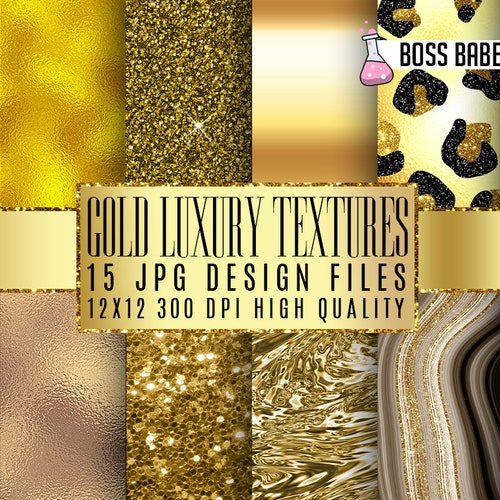 Gold Luxury Textures Foil Digital Paper Gold Foil Gold Foil - Etsy