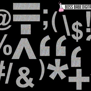 Glam Punctuation Clipart, Punctuation Design Elements, Diamond Clipart ...