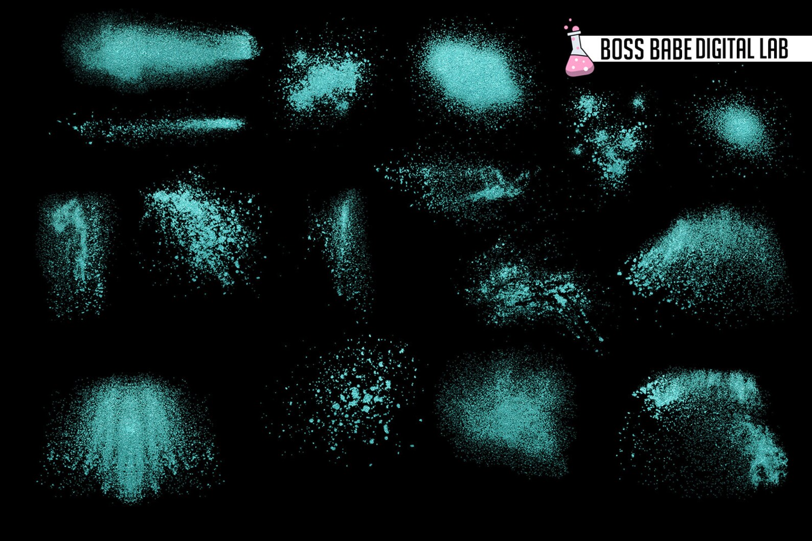 Turquoise Dust Clipart Turquoise Dust Design Elements - Etsy