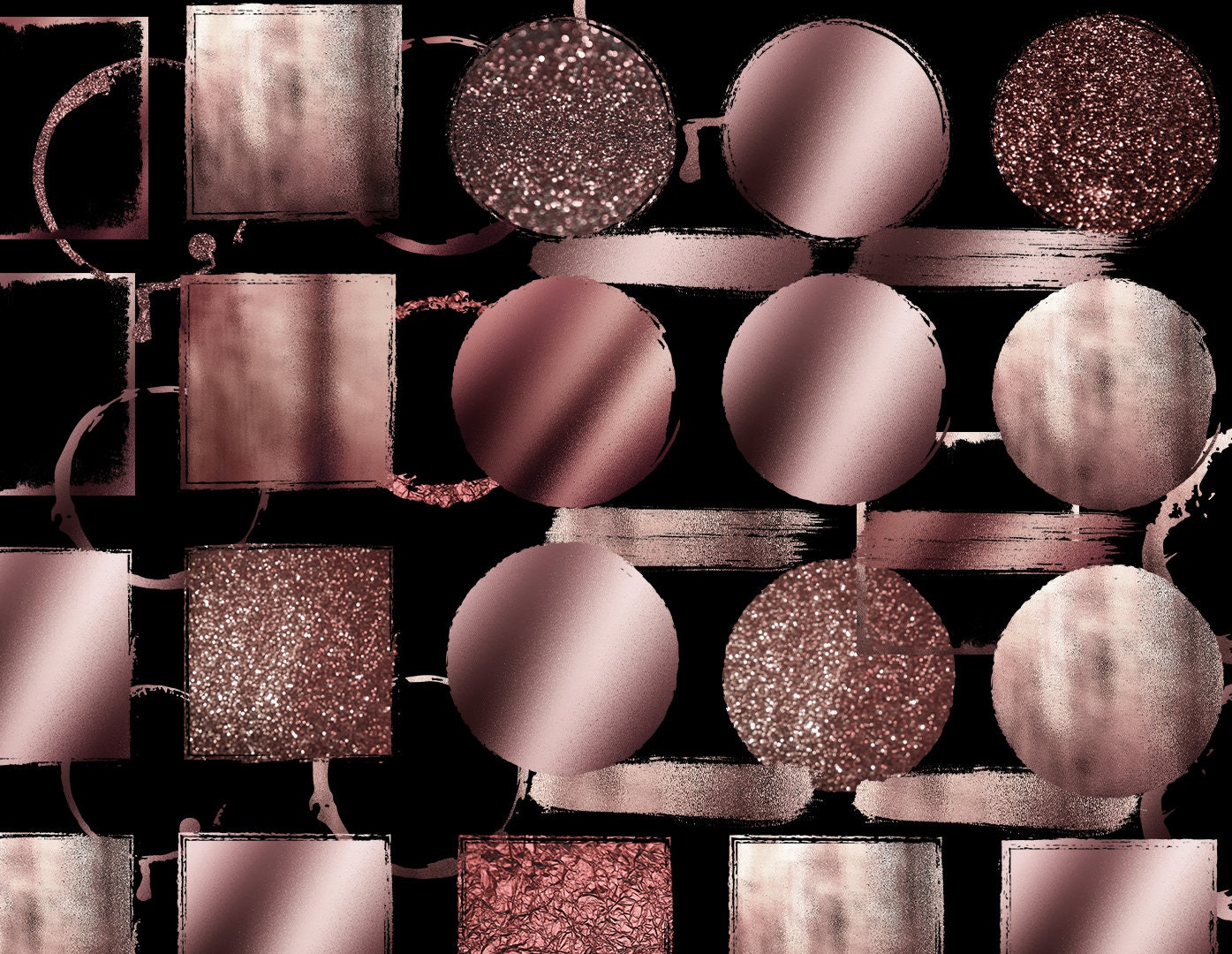 Glam Rose Gold Clipart Rose Gold Design Elements Rose Gold - Etsy