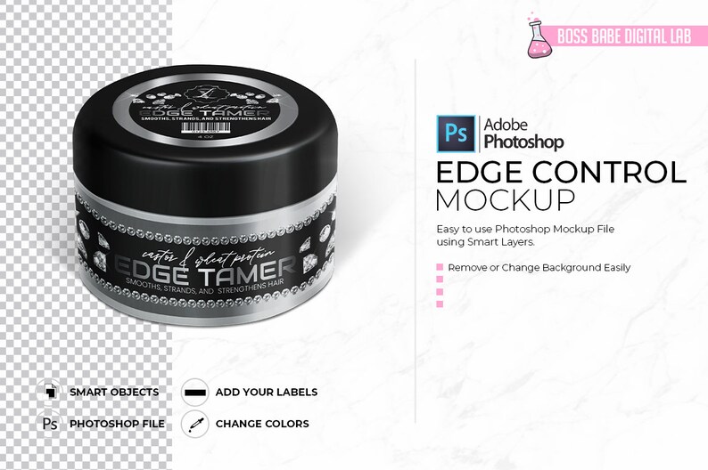 Edge Control Mockup Kit Edge Control Template PSD Smart - Etsy