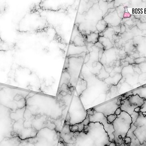 White Marble Digital Paper, White Marble Paper, Marble Paper, Marble ...