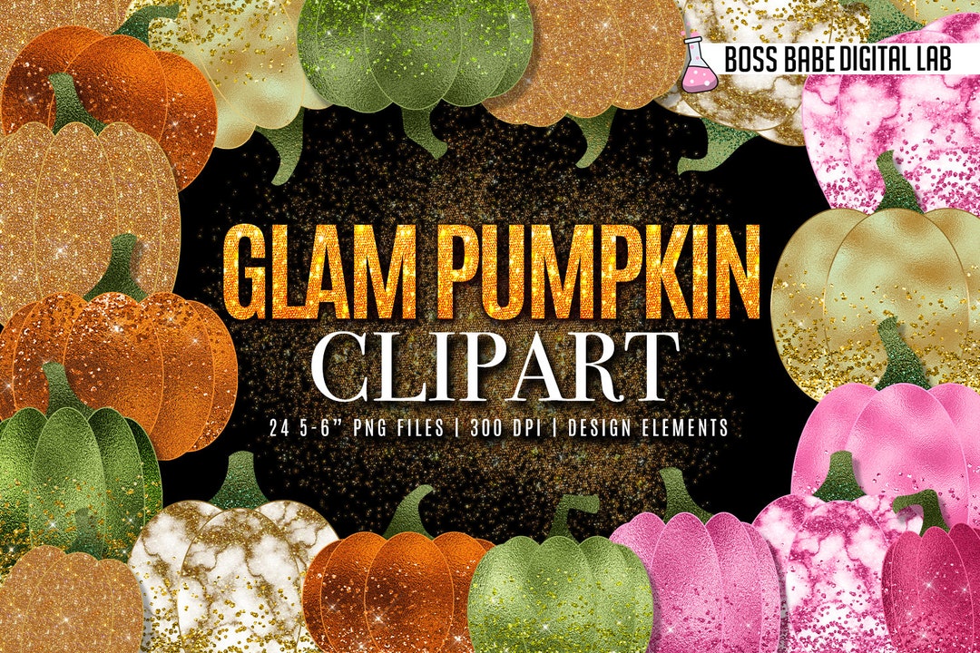 Glam Pumpkin Clipart: "pumpkins Clipart" Glitter Pumpkins Clipart ...