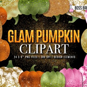 Glam Pumpkin Clipart: "pumpkins Clipart" Glitter Pumpkins Clipart ...