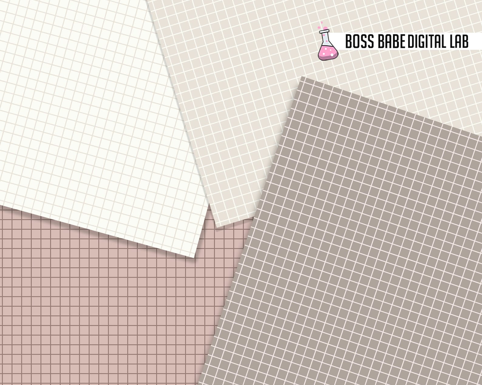 Neutral Digital Graph Paper | Notebook Paper | 12x12 Seamless Grid ...