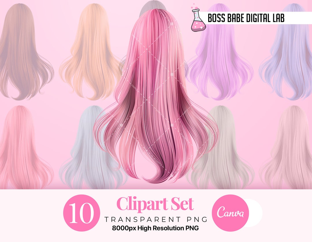 Straight Hair Clipart Straight Hair Clipart Pink Hair Clipart