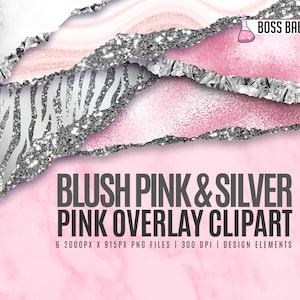 Glam Blush Pink and Silver Tears Clipart, Glitter Blush Pink Tear ...
